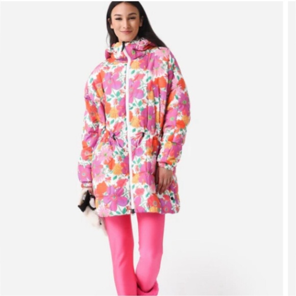 Bogner | Jackets & Coats | Bogner Pink Floral Puffer Jacket | Poshmark